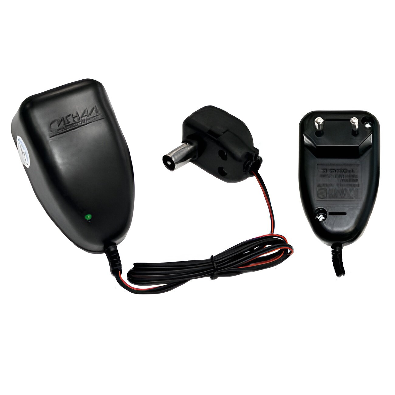 Блок питания антенный 12V 0.1 А, штекер TV, Сигнал, черный, защита от замыкание