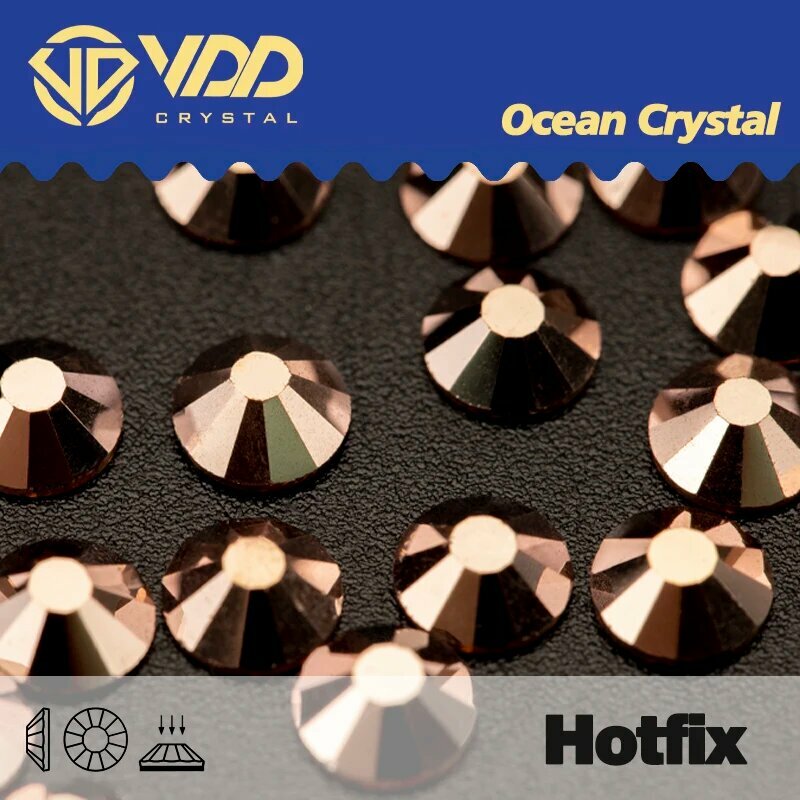 Стразы VDD хрустальные Hotfix SS3-SS30 SS8 (1440pcs), 069 Rose Glod