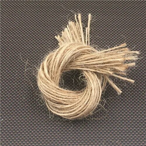 Ярлыки для рукоделия из джута, 50 шт, 5х3 см, цвет rope
