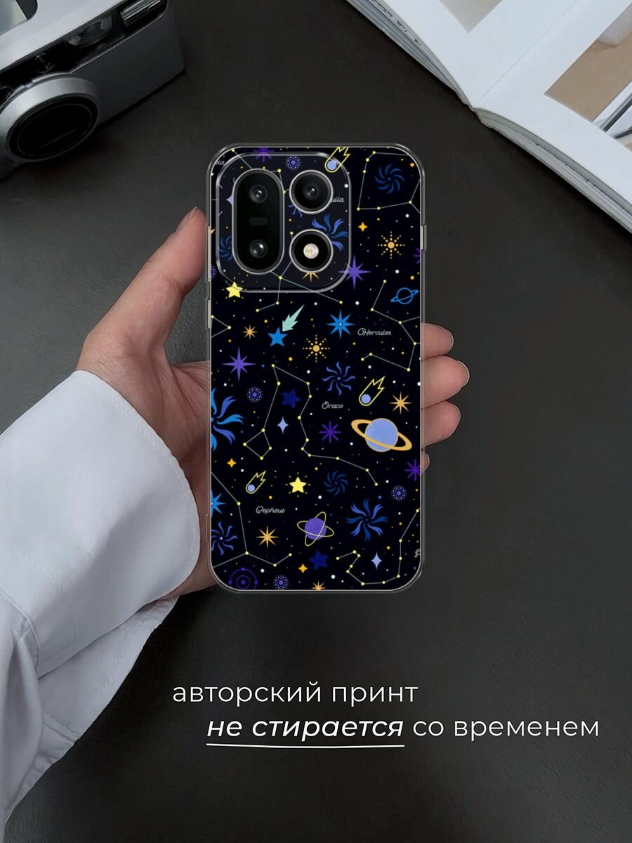 Силиконовый чехол на OnePlus 15 / Ван Плас 15 с принтом Цветной космос — фото 1
