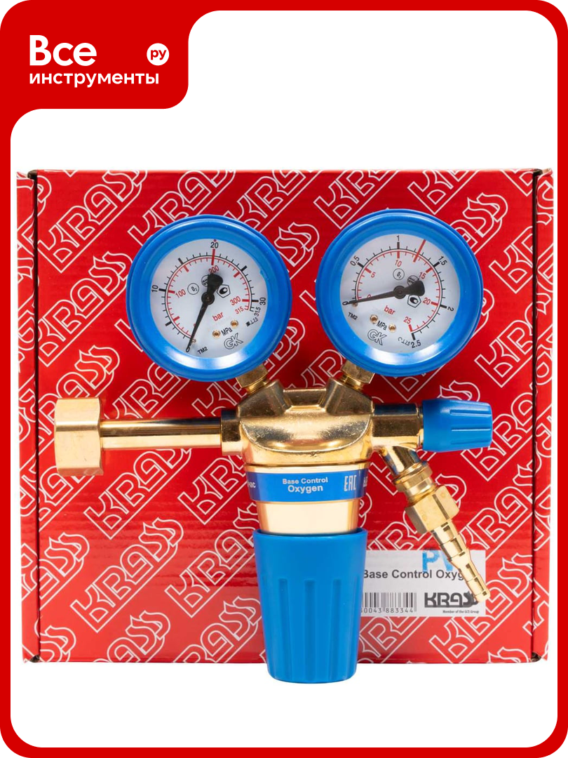 Редуктор кислородный Base Control Oxygen 20/1.25 МПа, 50 м³/ч, поверенный KRASS 2117502PV
