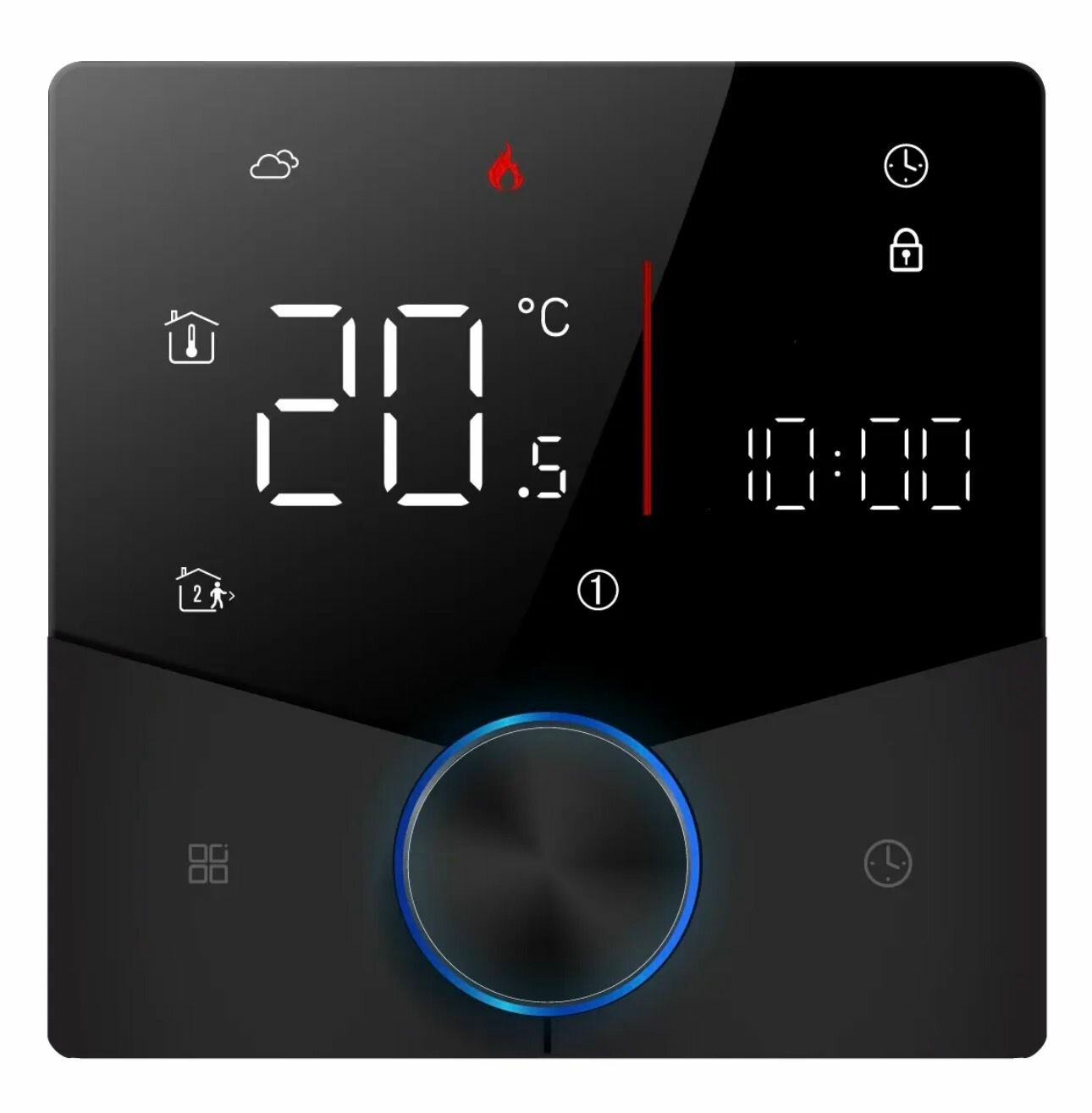 Терморегулятор для теплого пола Skybeam BHT-001-GB9 электронный программируемый цвет черный