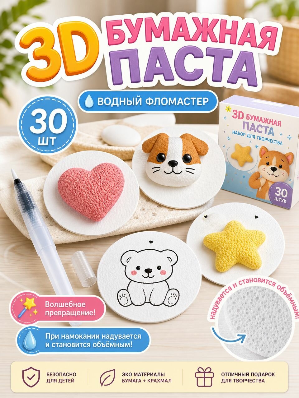 3D бумага для рисования водой детская — фото 1