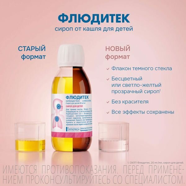 Флюдитек сироп для детей 20 мг/мл 125 мл — фото 1