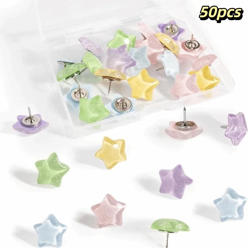 Глиттерные кнопки-звездочки Sparkle 50pcs