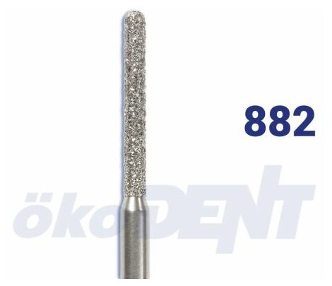 Бор алмазный круглый цилиндрический, артикул - 882012CFG, ISO - 806314142534012, в комплекте - 10шт.