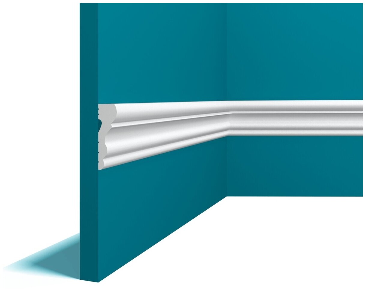 Молдинг ударопрочный 2 метра 52*17мм перфект плюс P58 под покраску потолочная галтель 1 штука