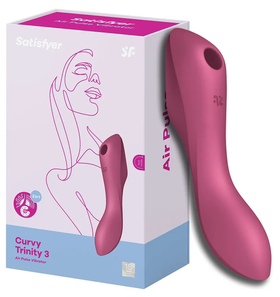 Вибратор Satisfyer Curvy Trinity Three вакуумно-волновой стимулятор и вибратор для точки G