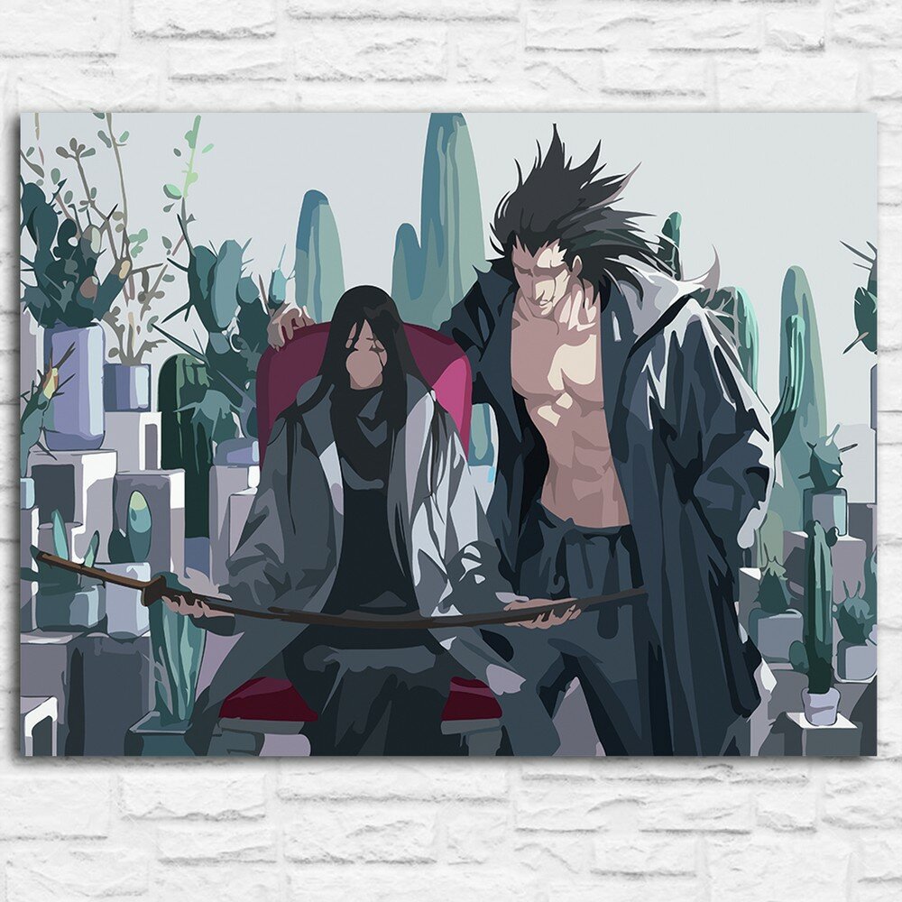 Картина по номерам на холсте аниме блич (bleach, ичиго, рукия, орихиме) - 14865 30х40