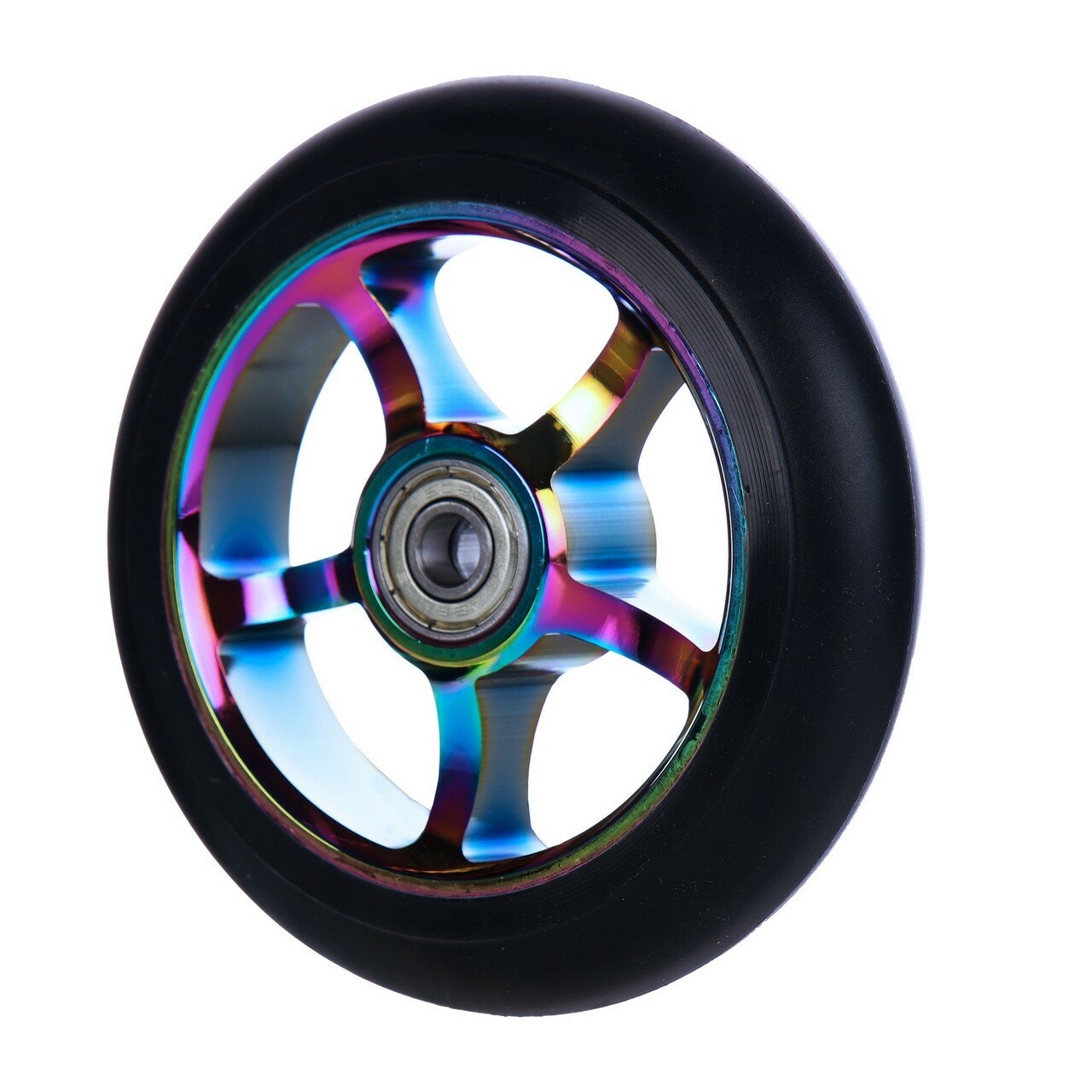 Колеса lkz трюкового самоката Comiron 110 мм. Alu JJ-006 Black/Neo-Chrome