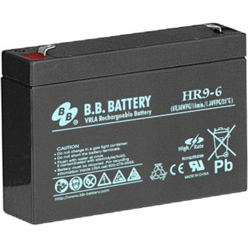 Аккумуляторная батарея 6 В, 8 Ач BB Battery HR 9-6