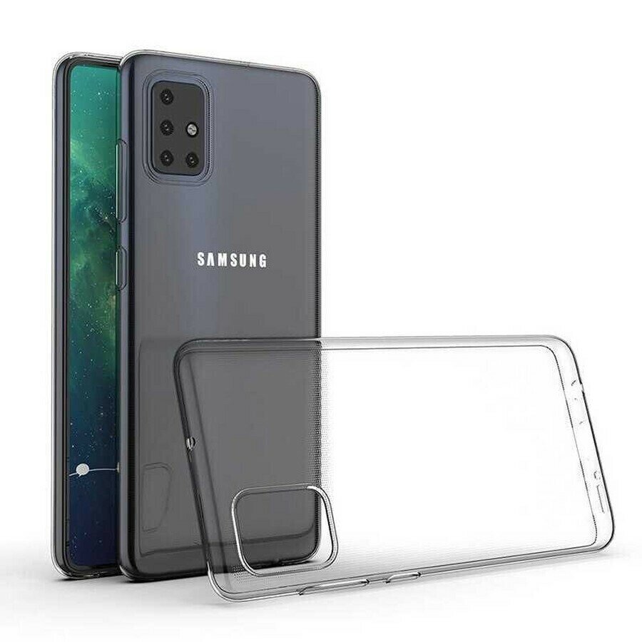 Силиконовая накладка 0.6 мм для Samsung A71 прозрачный