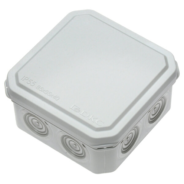 Коробка 53785 распаечная пластиковая с мембранами 85х85х40мм IP55 серая (ДКС) (4 шт. в комплекте)