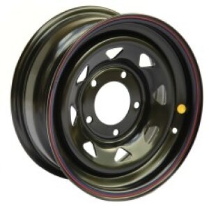 Стальной колесный диск Off-Road Wheels Jeep (Треугольник мал.) 8x16/5x127 D75 ET0 Черный