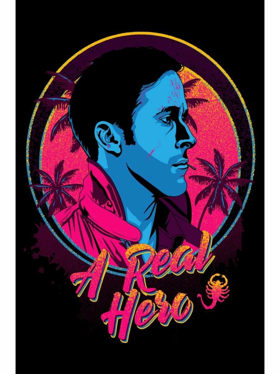Постер "Retrowave. A Real Hero"