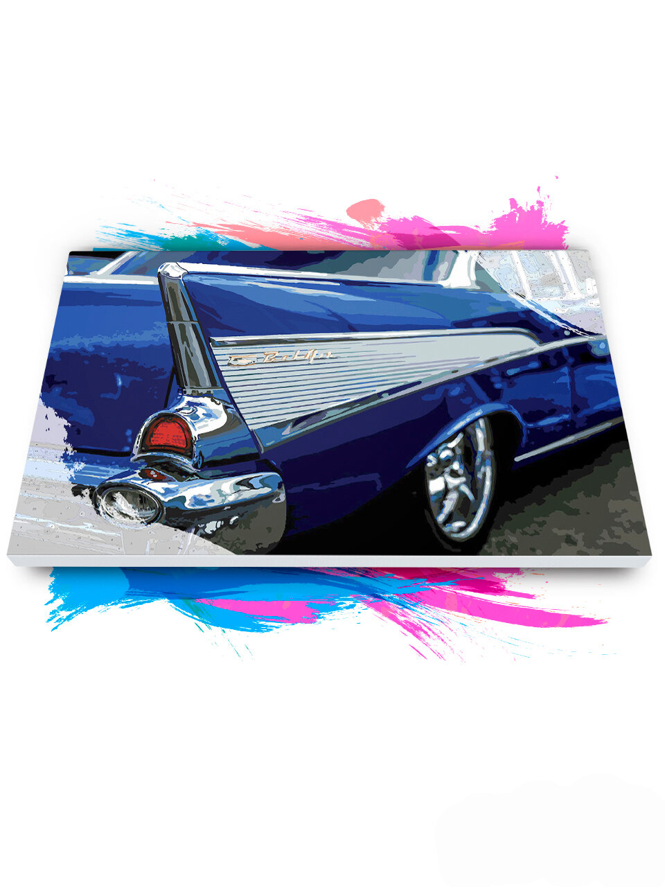 Картина по номерам на холсте Chevrolet Bel Air 1957, 100 х 150 см