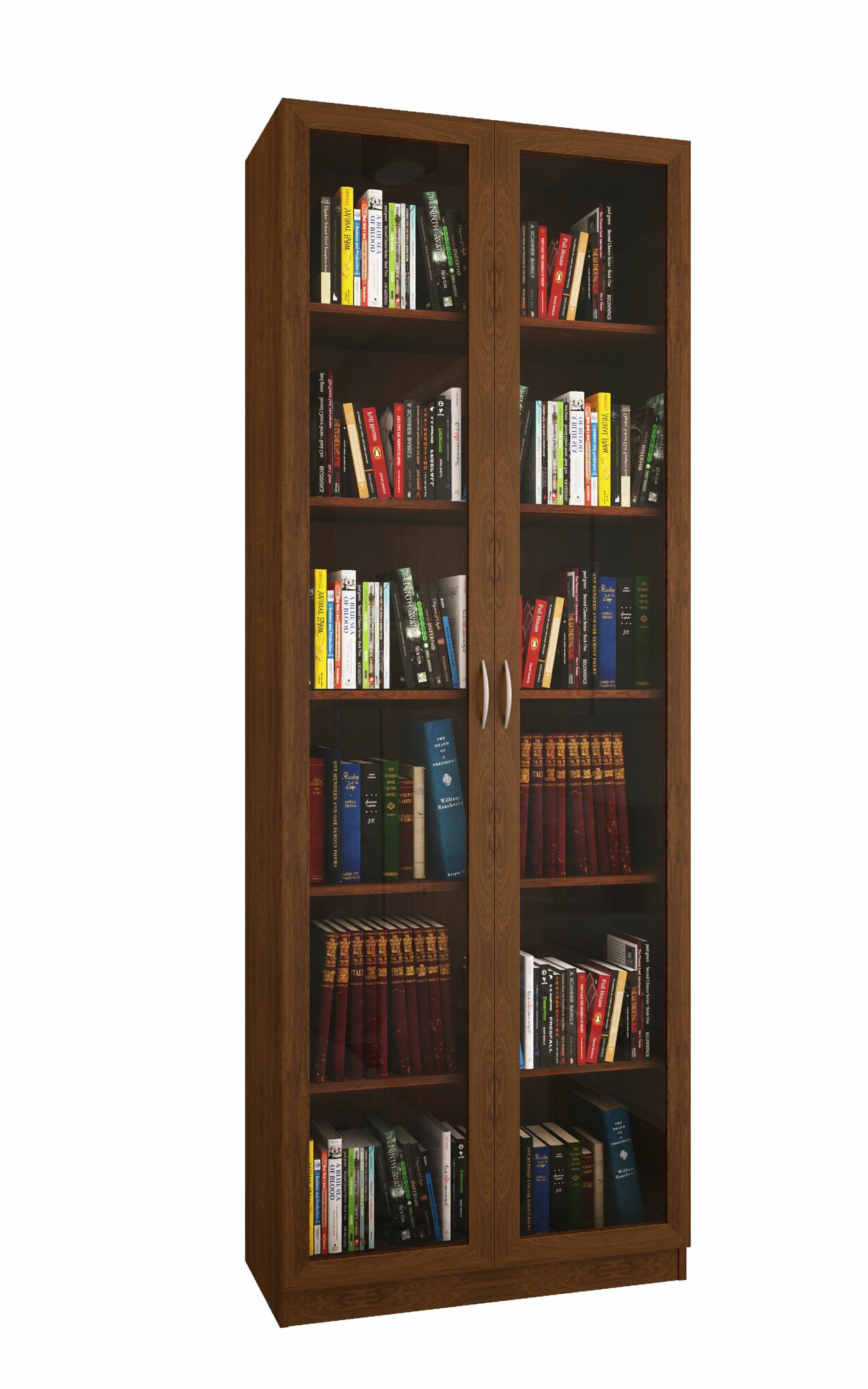 Книжный шкаф "Библиограф 2.1" 80х200х40, орех экко