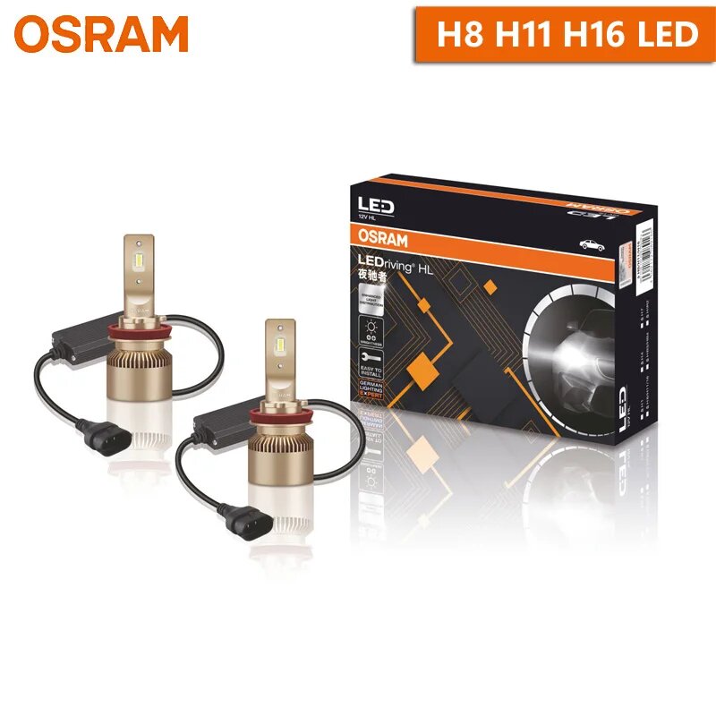 OSRAM LED H1 H4 H7 H8 H11 H16 HB3 HB4 HIR2 9005 9006 9012 Фара YCZ 25W 6000K Белые H8 H11 H16