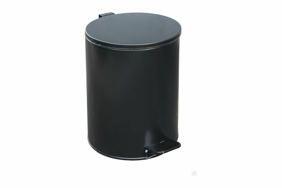 Урна педальная Титан Мета 15 л черная - металлическая урна для офисов и помещений