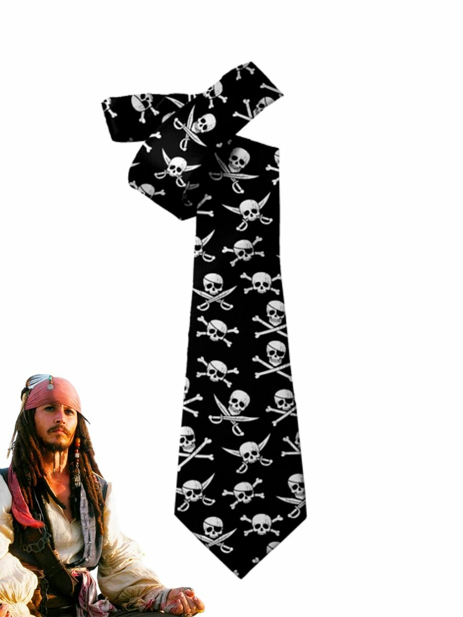 Галстук Череп Пиратов из фильма Пираты Карибского Моря