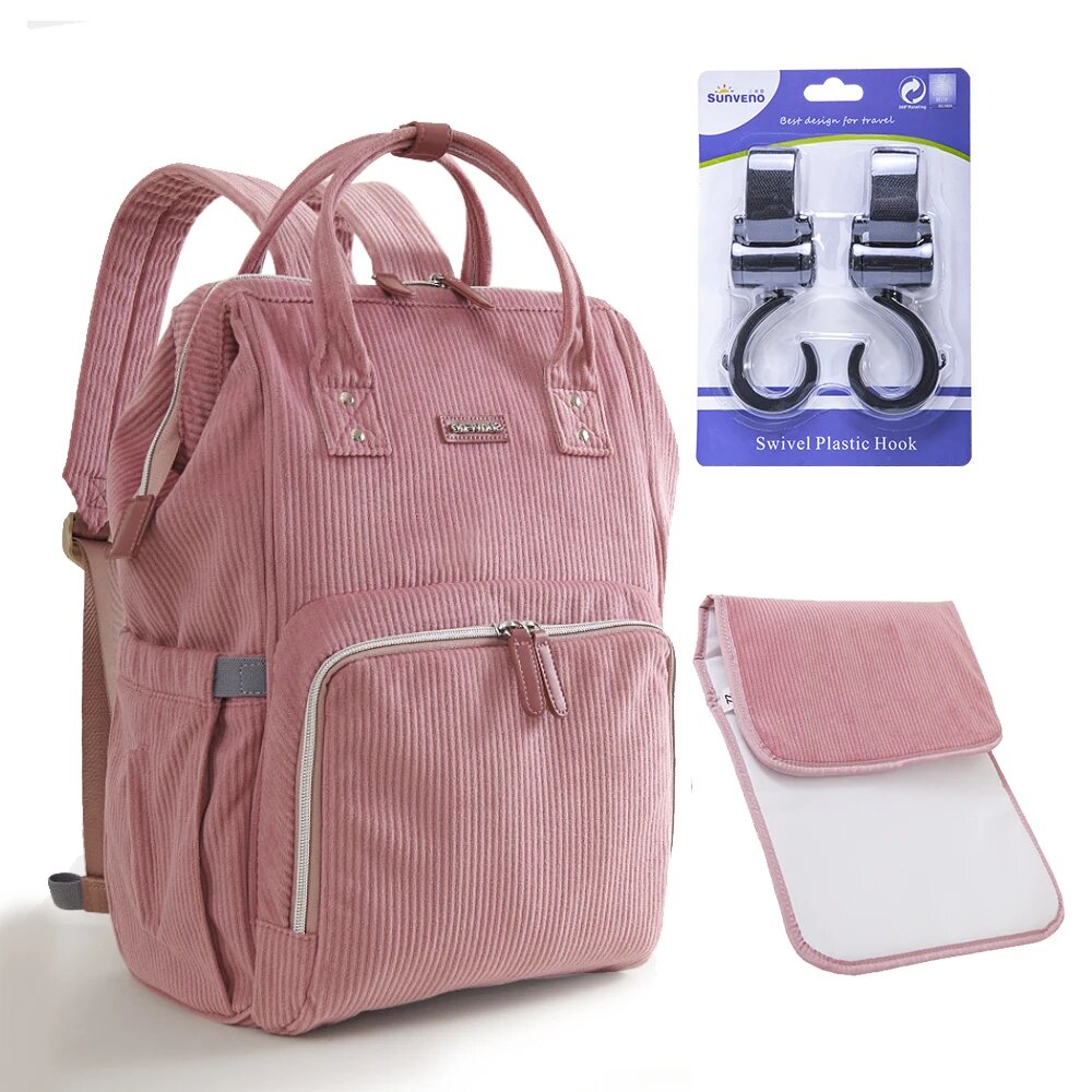 Sunveno рюкзак для мамы Corduroy Pink H