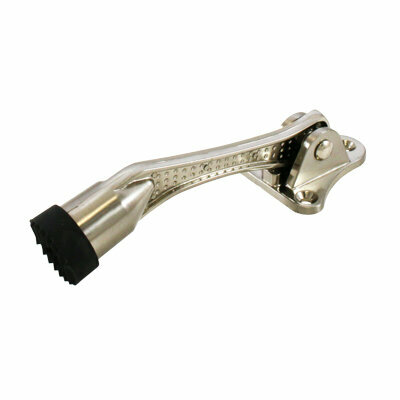 Фиксатор дверной аллюр KH-130 SN (матовый никель) "козья ножка"