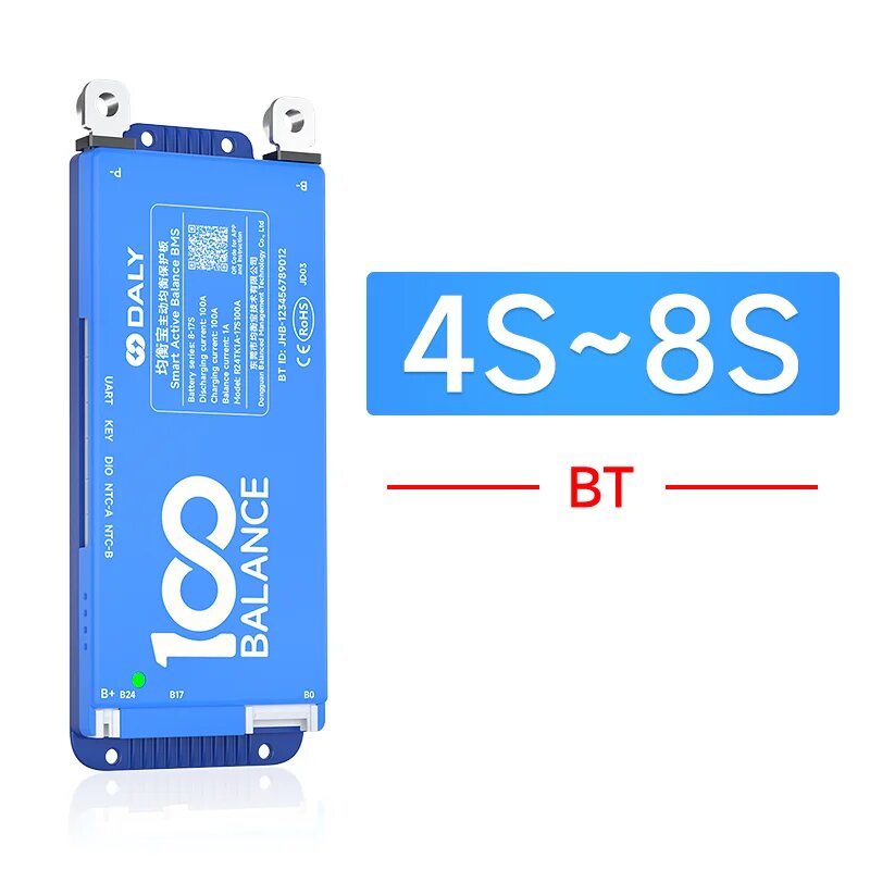 Daly bms Smart bms wifi bluetooth 100-250A для литий-ионных аккумуляторов 250A, 4-8s bt