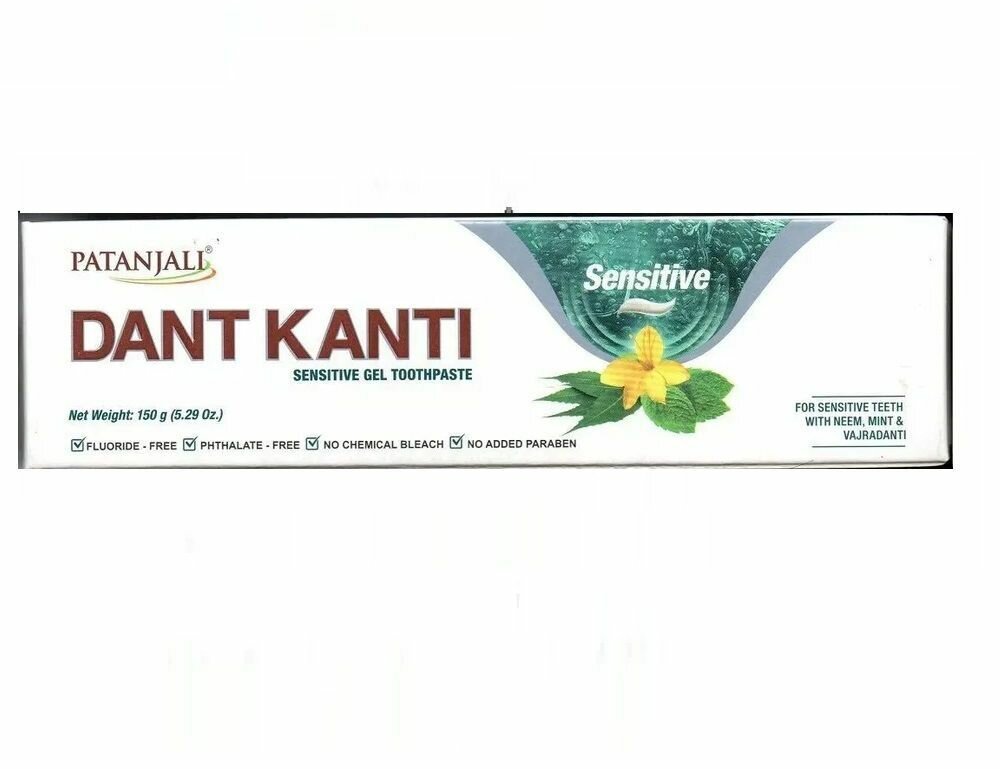 DANT KANTI SENSITIVE Gel Patanjali / Дант Канти зубная паста-гель для чувствительных зубов, 150 г