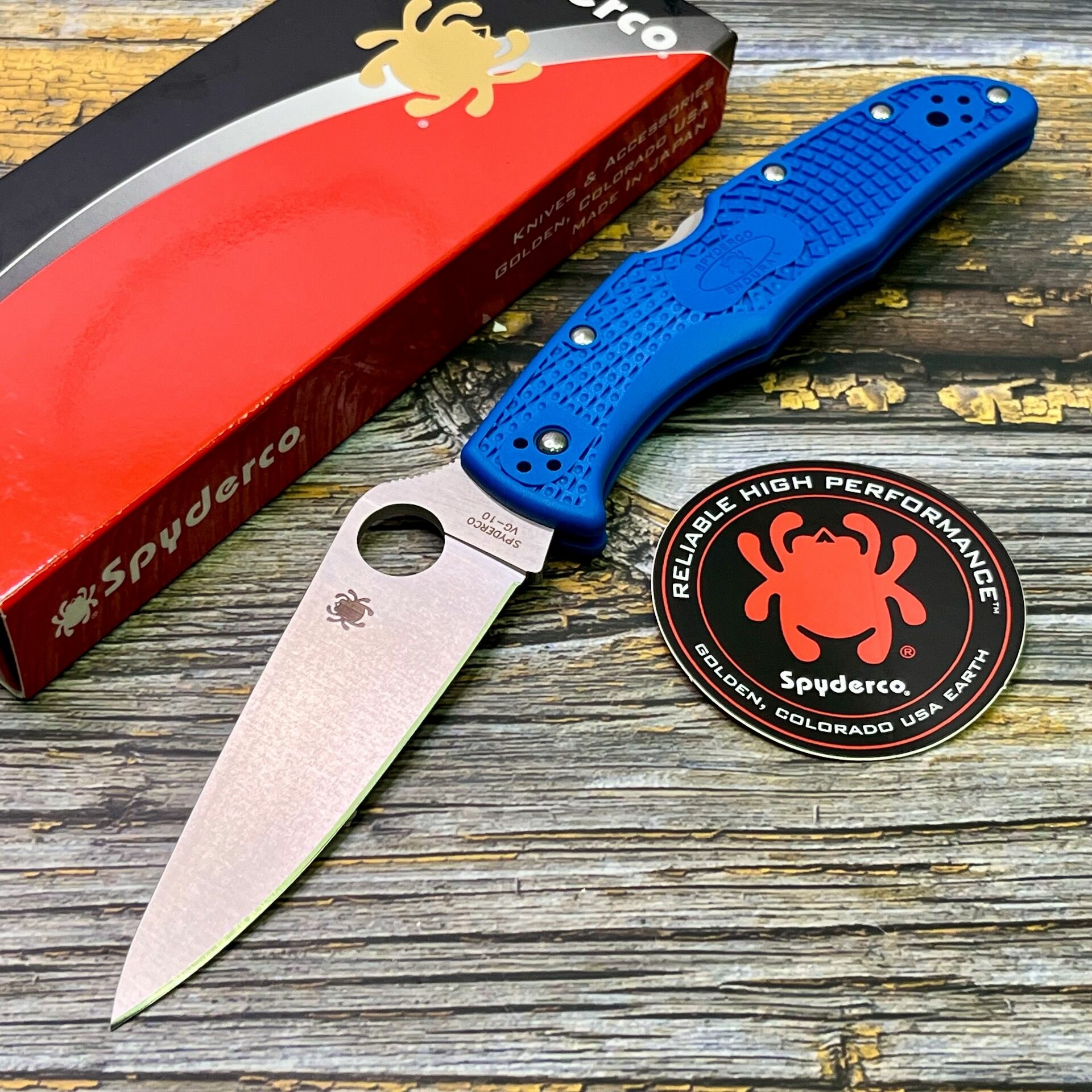 Нож складной Spyderco C10FPBL Endura 4, Blue Handle