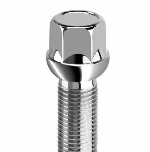 Болт колеса М14*1,5*45 Цинк Сфера с выступом (ключ 17мм) 1шт.