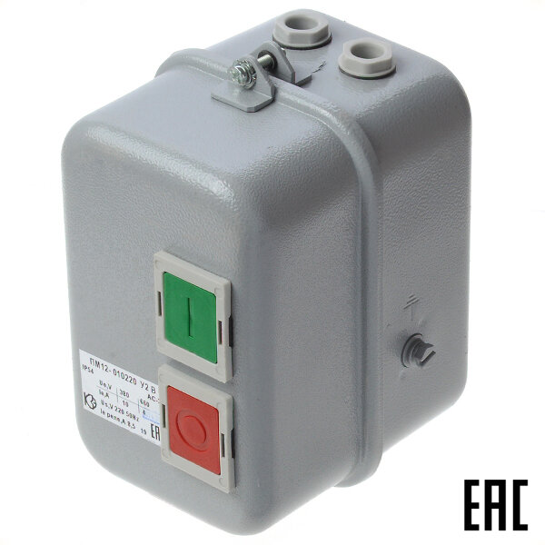 Пускатель магнитный ПМ12-010220 220В 10А 1з IP54 с реле кзэа