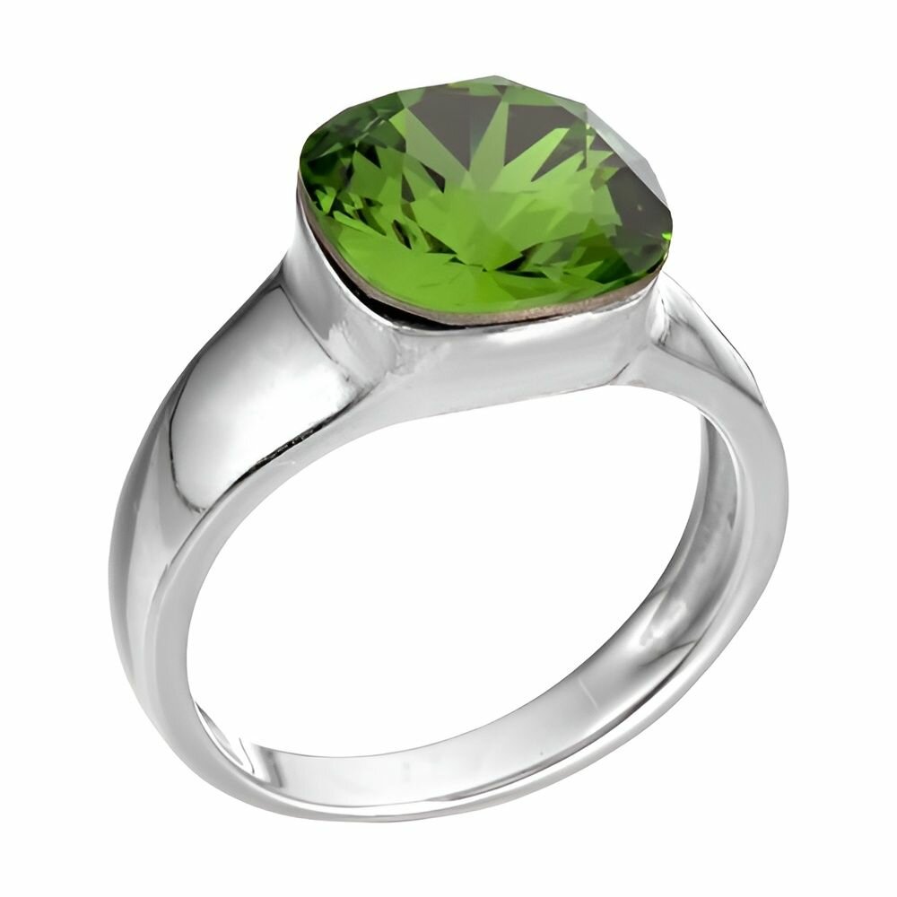 Кольцо тонкое, серебро, 925 проба, родирование, фианит