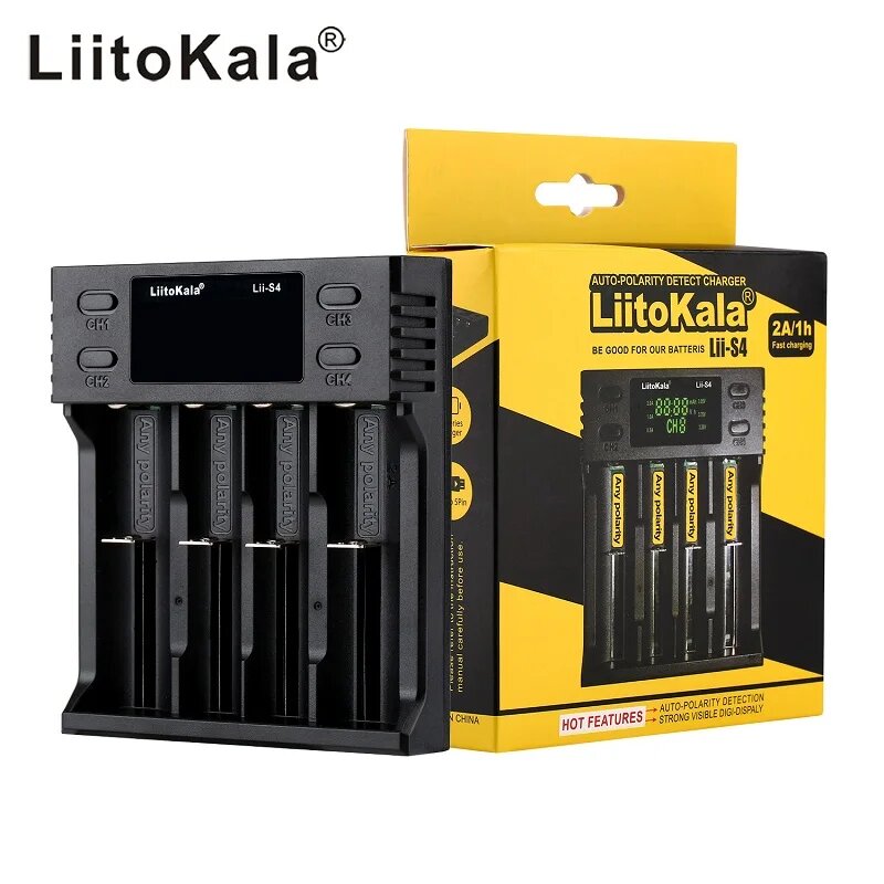 LiitoKala Lii-S4 зарядное устройство для аккумуляторов, lii-S4