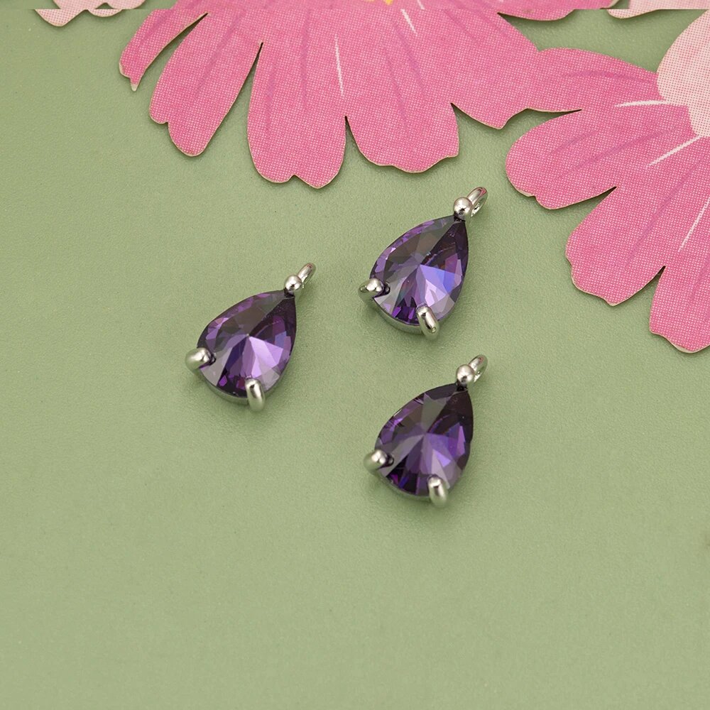 YEGUI ME32 подвески из золота с родиевым покрытием 10 шт Фиолетовый, ME3216B