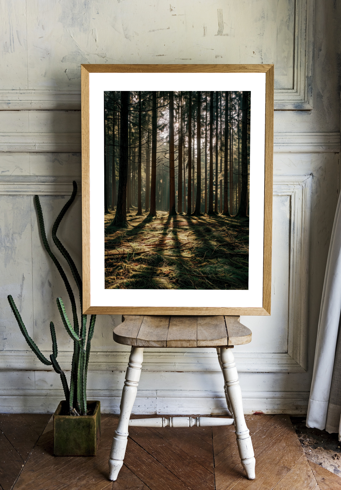 Постер "Мистический лесной пейзаж" 60x90 см в подарочном тубусе