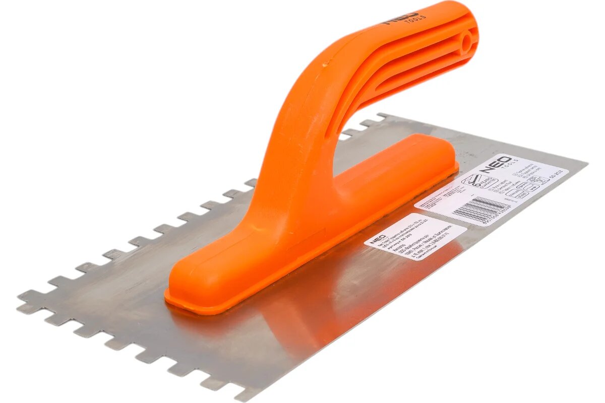 NEO Tools Гладилка зубчатая 270 x 125 мм зуб 8 х 8 x 8 мм пластмассовая ручка 50-203