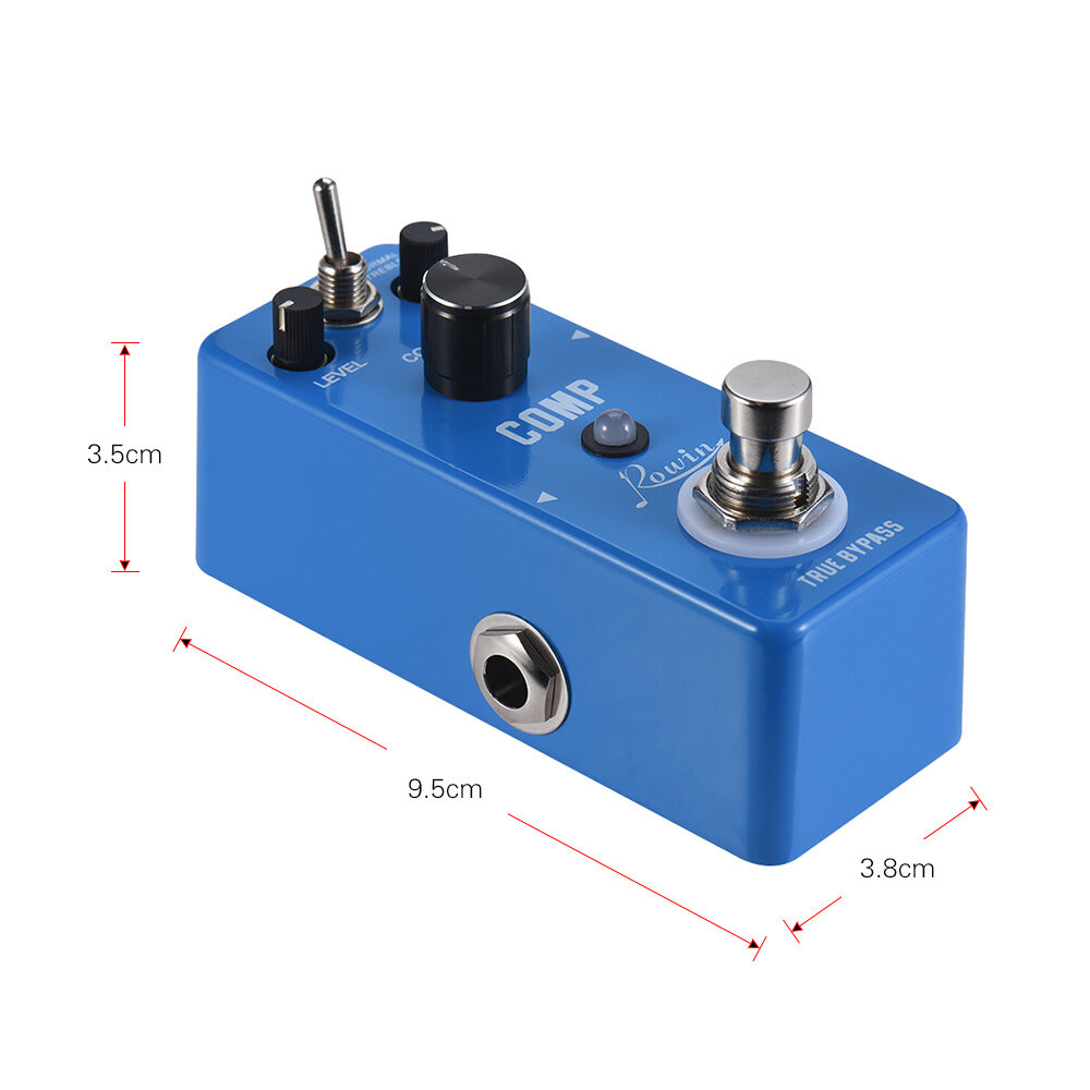 Педаль гитарных эффектов COMP Компрессор Корпус из алюминиевого сплава True Bypass для электрогитары, компактный дизайн с высококачественным звуком, простота в использовании