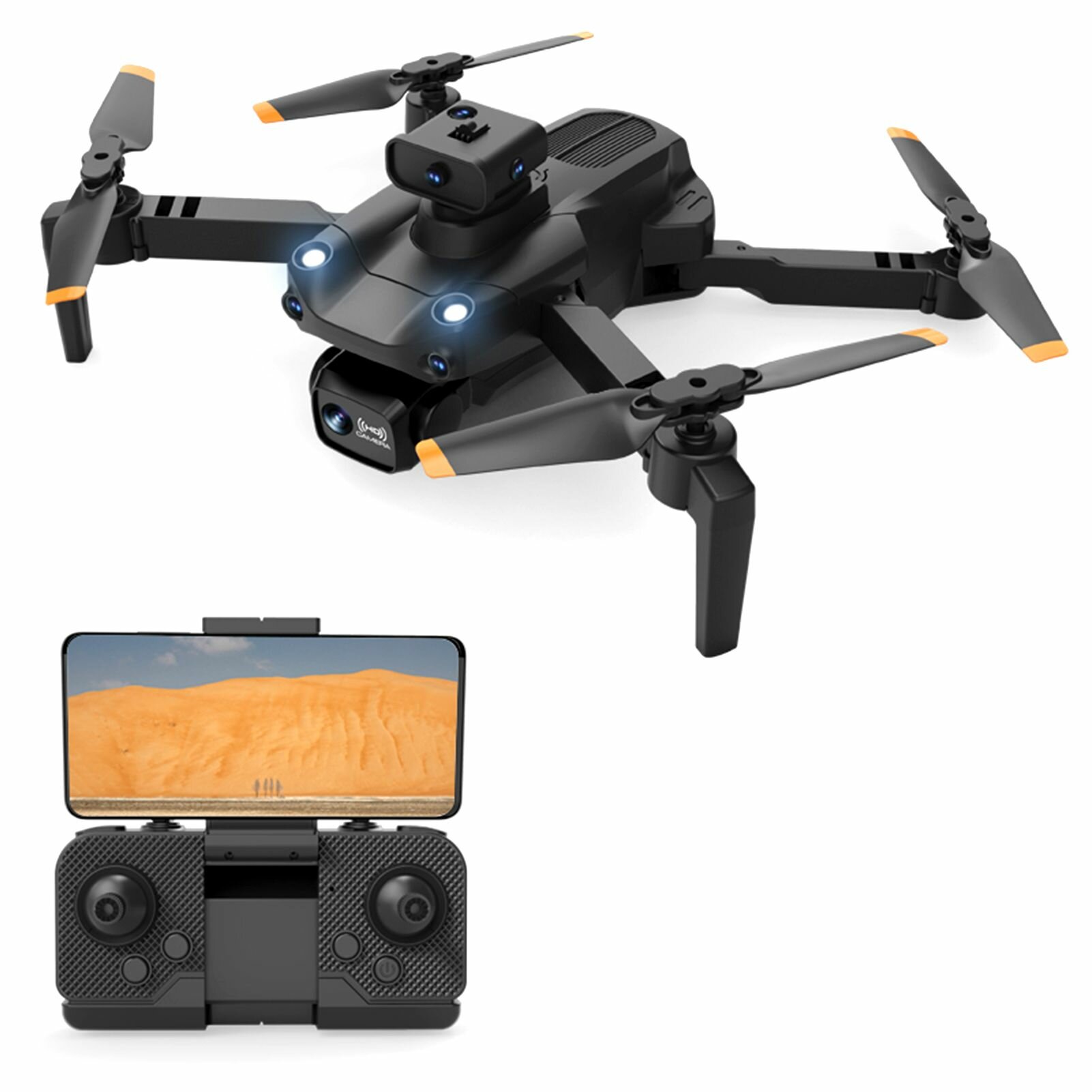 Дрон с дистанционным управлением и камерой Daul 4K 5-стороннее предотвращение