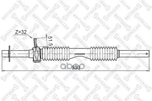 Рейка рулевая механическая! без рулевых тяг, 443419063B Audi 100/200 all <89 Stellox арт. 0035008SX