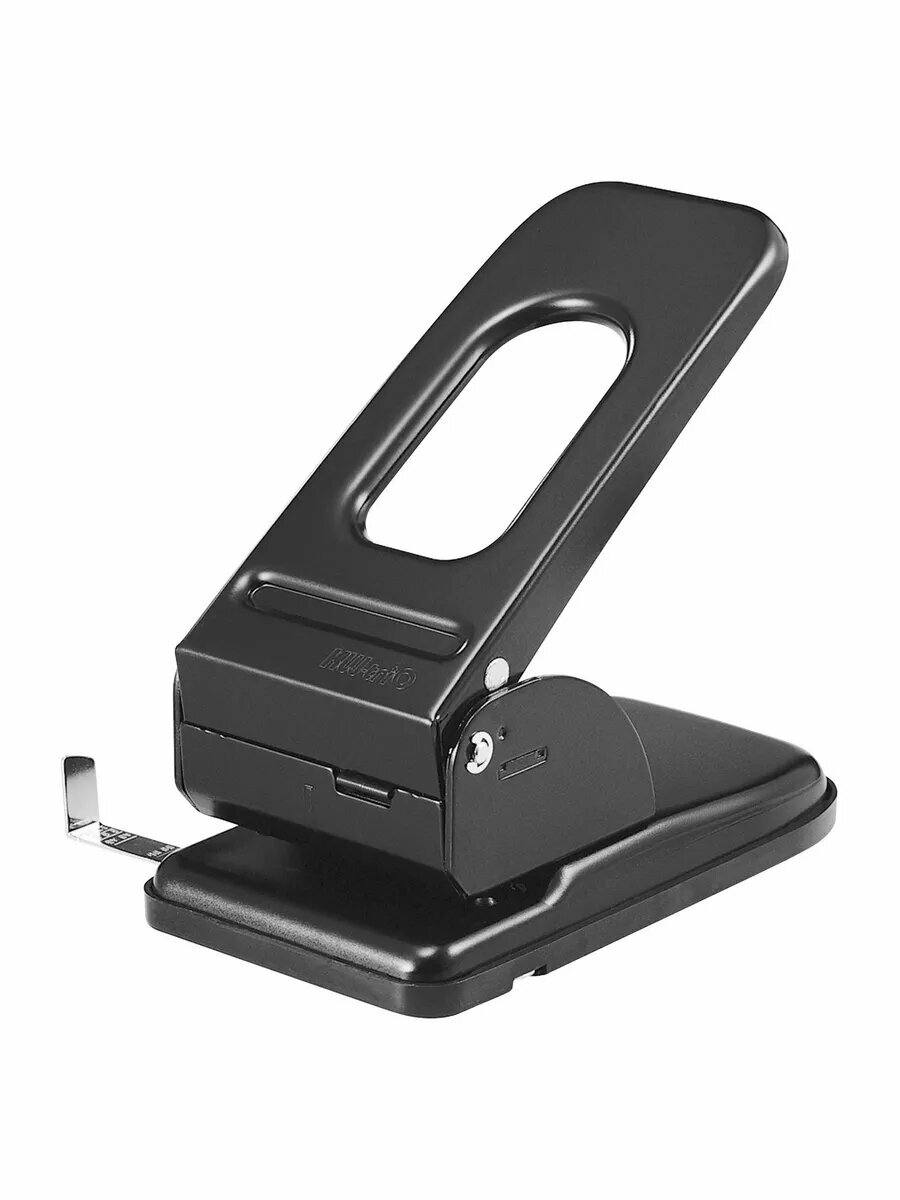 Дырокол металлический мощный, до 70 л, черный