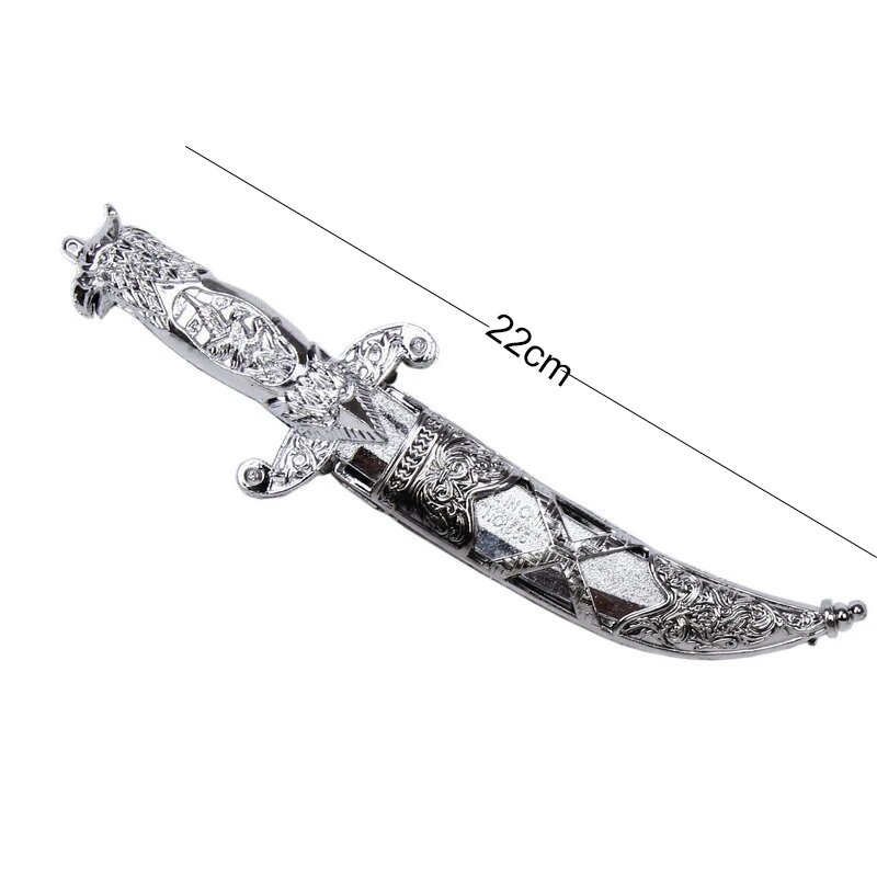 Пластиковый кинжал для косплея 22 см Серебряный, silver