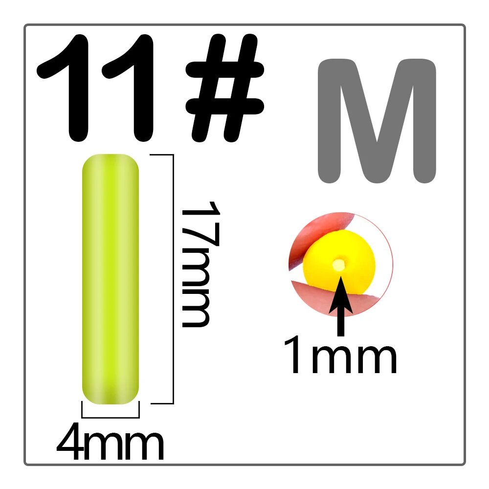 Флуоресцентный поплавок для рыбалки 11 cylinder yellow M