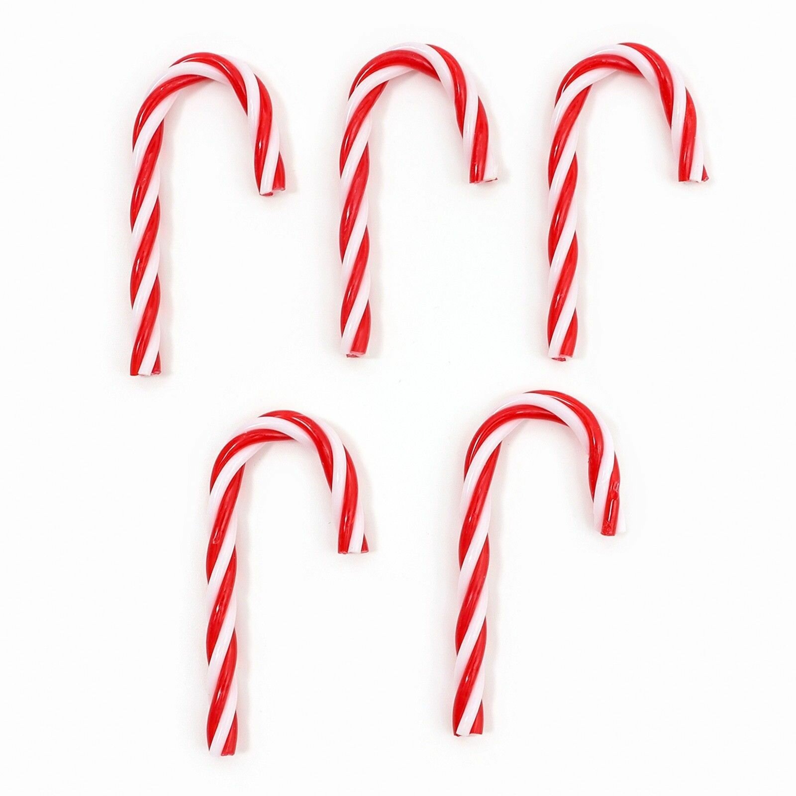 Новогодний декор "Леденец", 7,5х4х0,5 см, набор для творчества, рождественское украшение для праздничного интерьера, в наборе 5 пластиковых фигурок для декорирования на Новый Год