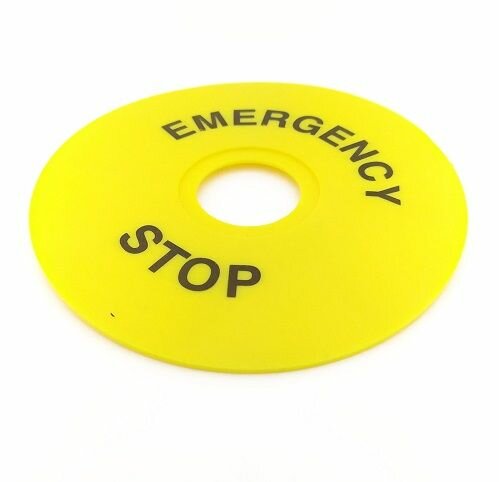 Бирка "Стоп" круглая диаметр 22/75мм (EMERGENCY STOP)