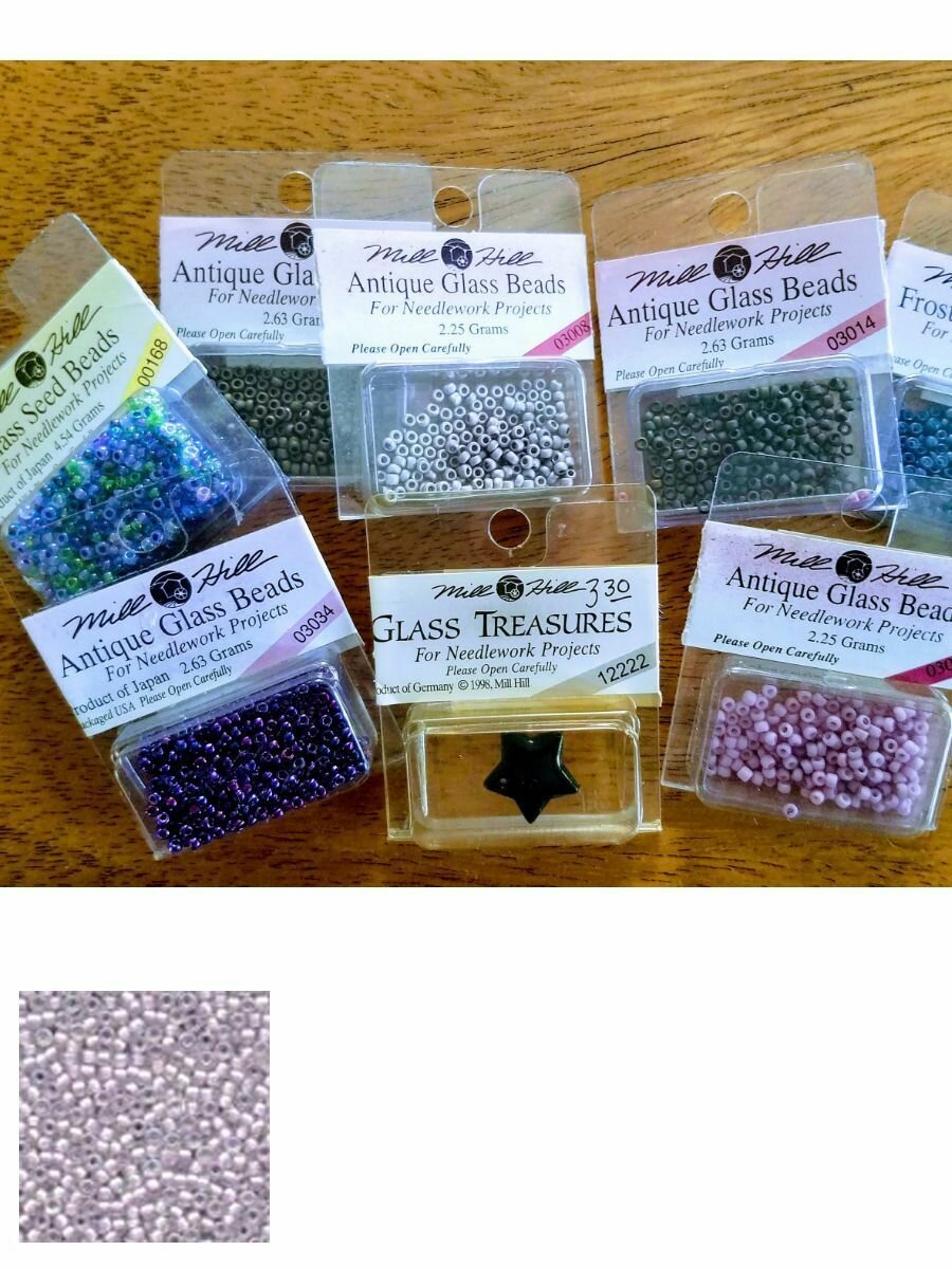 Стеклянный бисер Mill Hill Antique Glass Seed Beads 2.63 г, цвет: 03044