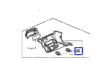 Фиксатор, отделка двери (светло-синий) (Оригинал)
