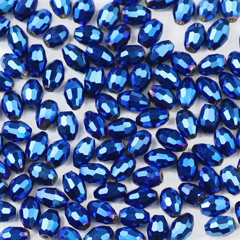 Бусины хрустальные синие Sapphire blue 100 шт