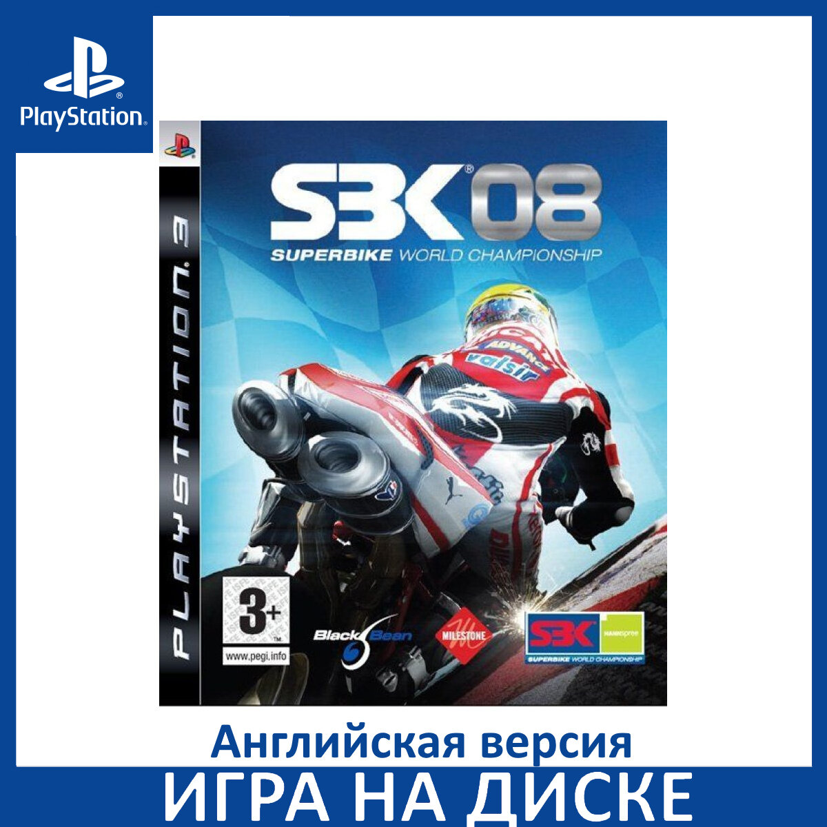 Игра SBK 08 SuperBike World Championship PS3 Английский язык Диск на PlayStation 3