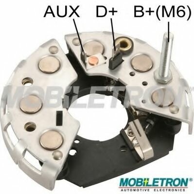Мост диодный BOSCH 35-55A 114MM 1127320681IBR304130602REC202[OE 046903359A] OPEL: KADETT 1.3-1.6 86-91, BMW: 320I -91, 524TD -87, PEUGEOT, RB02H Mobiletron RB-02H