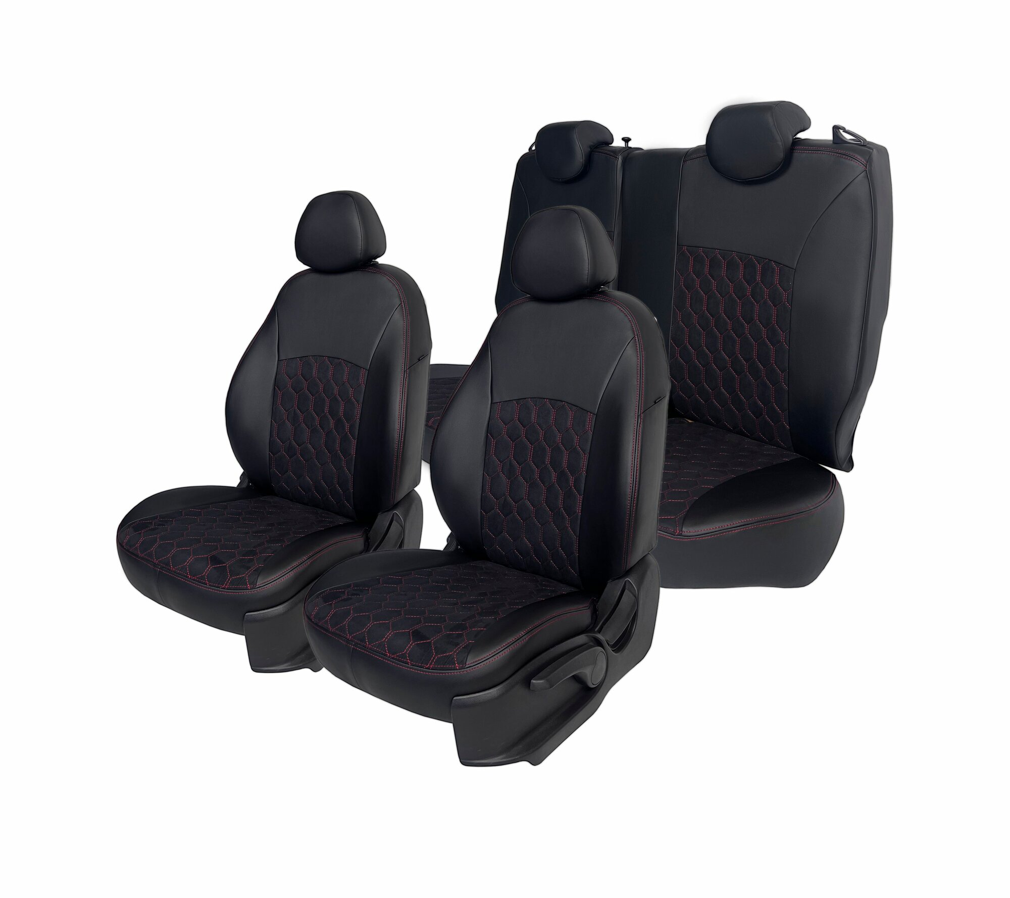 Чехлы на сиденья DAEWOO Nexia 2008-2016 г. Цельная спинка и сиденье заднего ряда